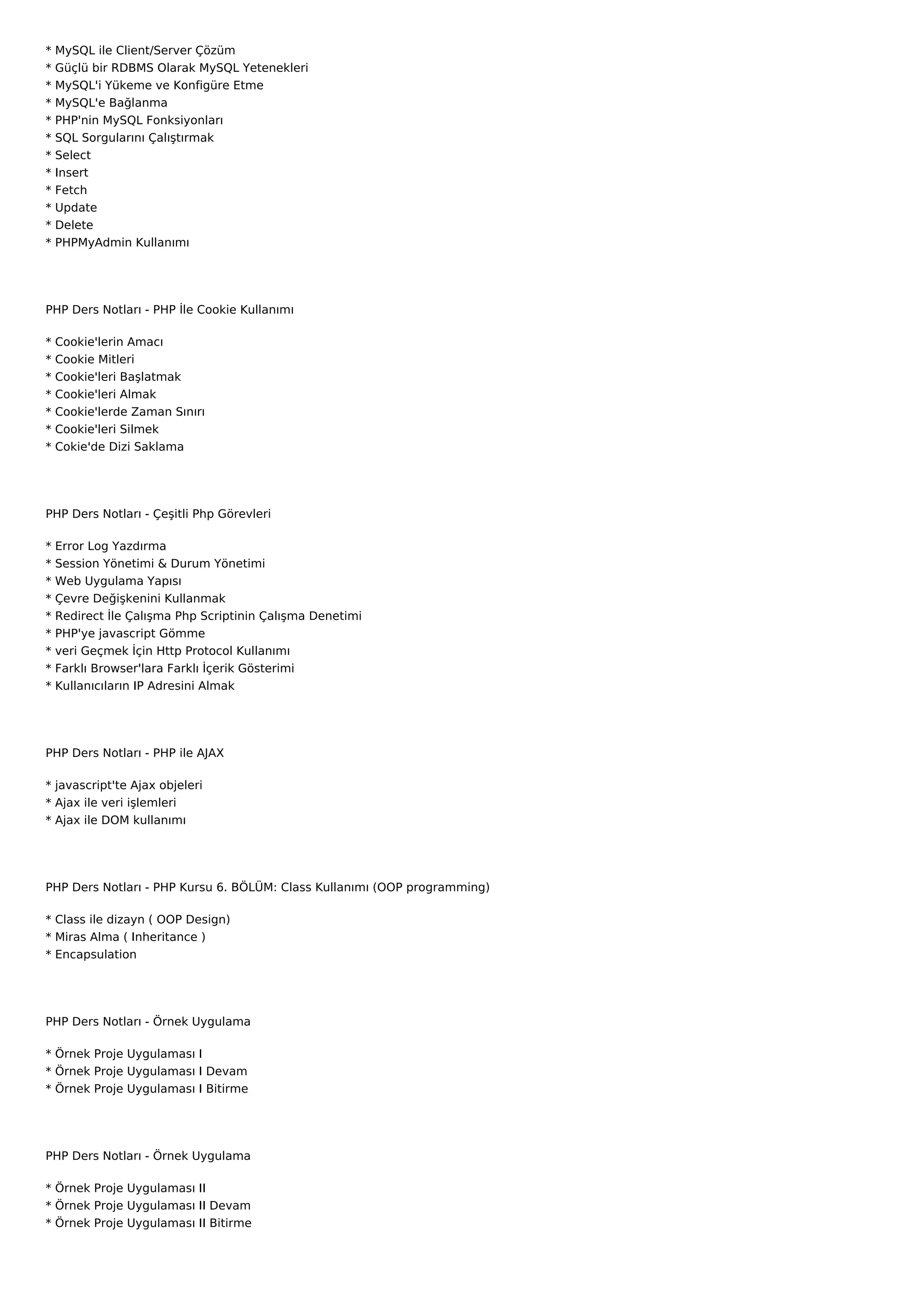 Php ders-notlari | PDF