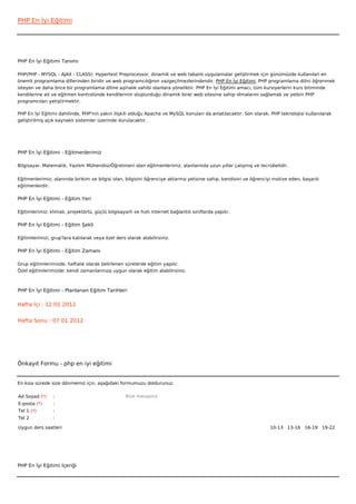 Php en-iyi-egitimi | PDF
