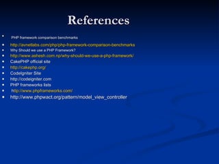 Php frameworks | PPT