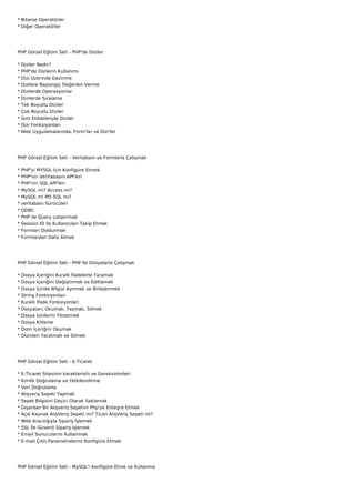 Php gorsel-egitim-seti | PDF