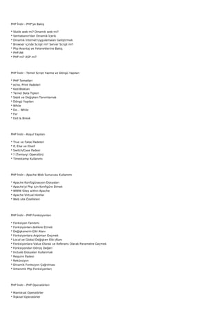 Php indir | PDF