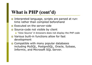 Php introduction | PDF