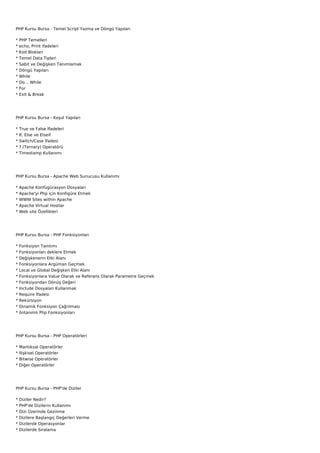 Php kursu-bursa | PDF
