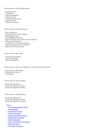 Php kursu-bursa | PDF