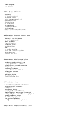 Php kursu-pendik | PDF