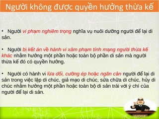 Thuyết trình về luật thừa kế | PPT
