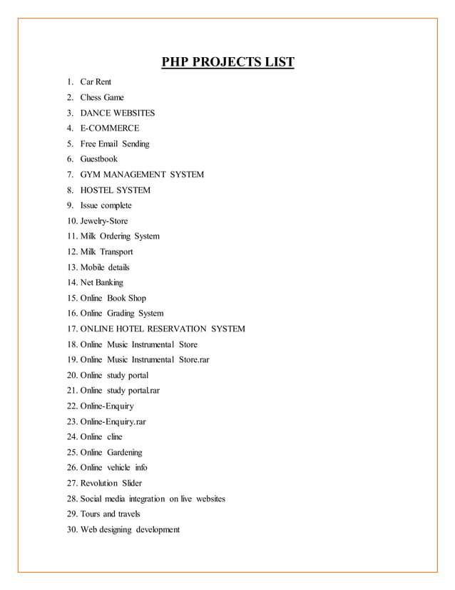CSE Php mini-list | PDF