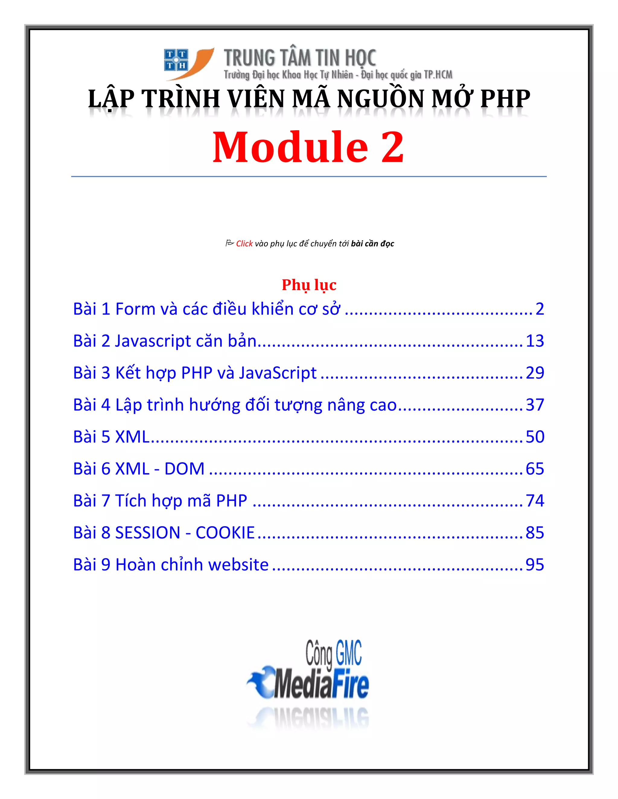 Php module 2 - ttth dh khtn [khoahoclaptrinhweb.tin.vn] | PDF