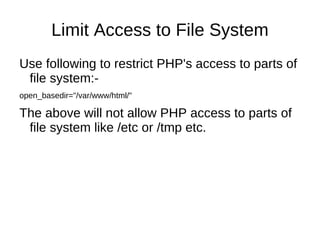 LAMP security practices | PPT