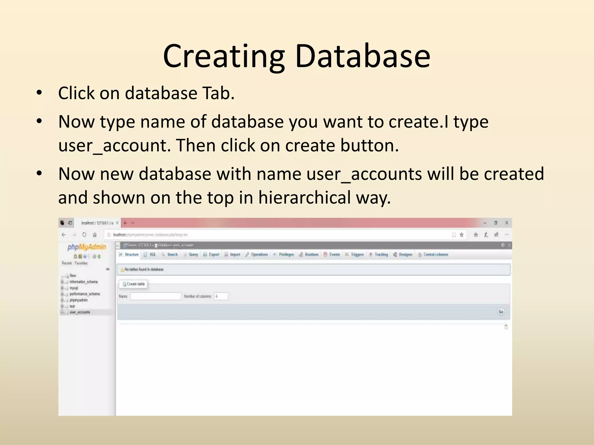 Php Mysql Database Connectivity Using Xampp Server Ppt