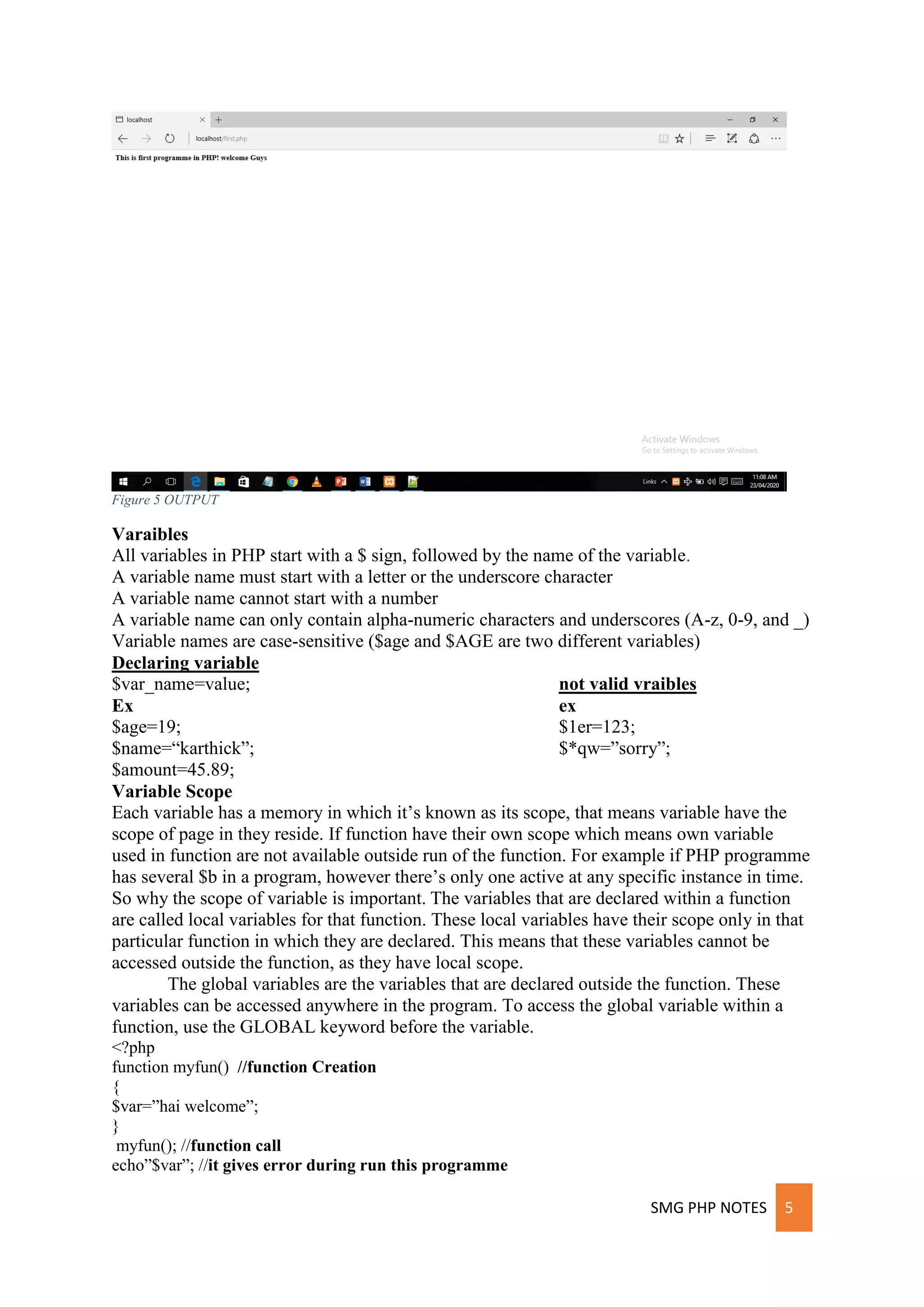 Php notes | PDF