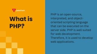 PHP Tutorial | What is PHP? Features, Advantage and Disadvantage - TpointTech | PDF
