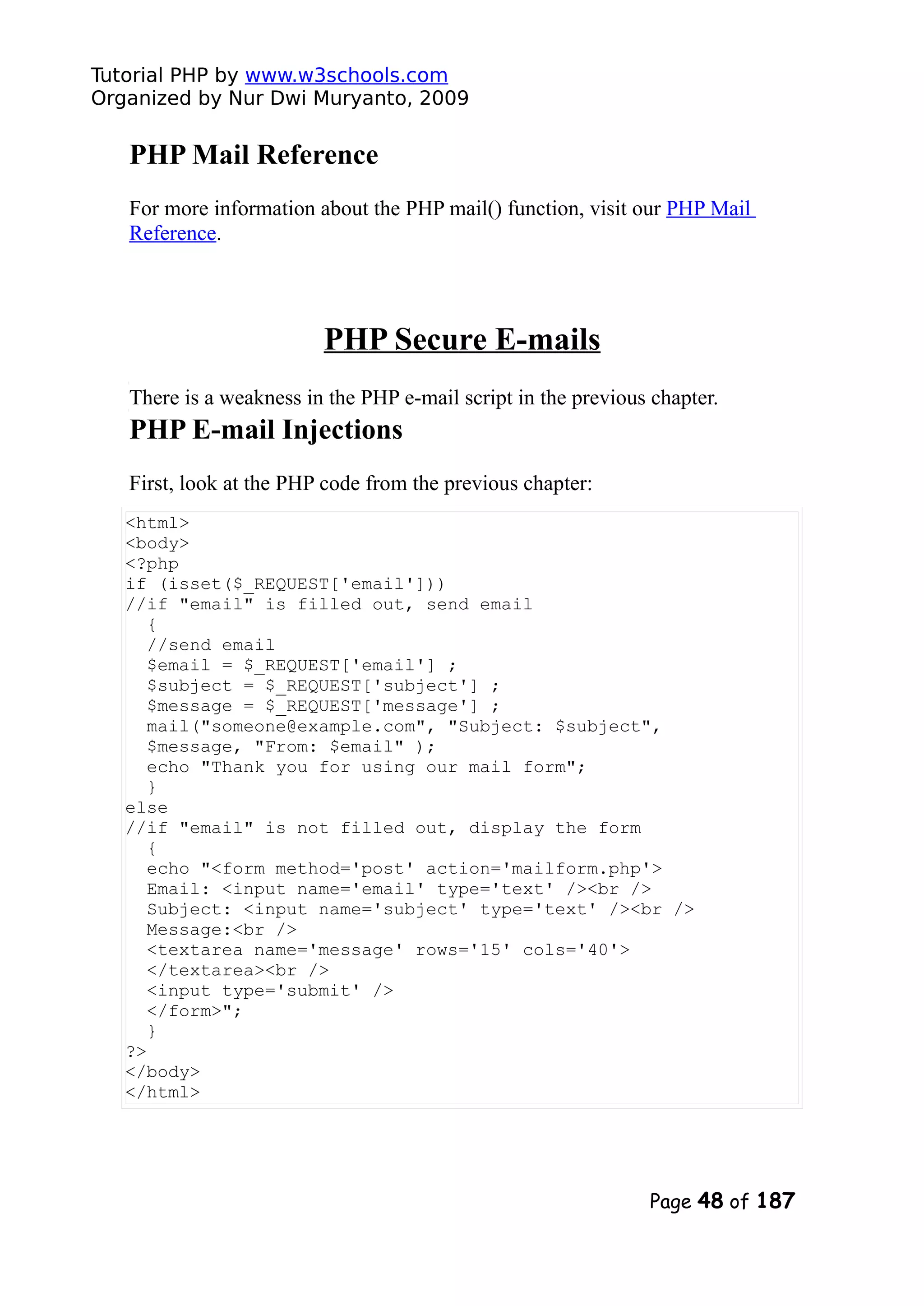 Php Tutorialw3schools Pdf 