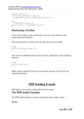 Php tutorial(w3schools) | PDF