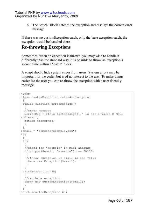 Php tutorial(w3schools)