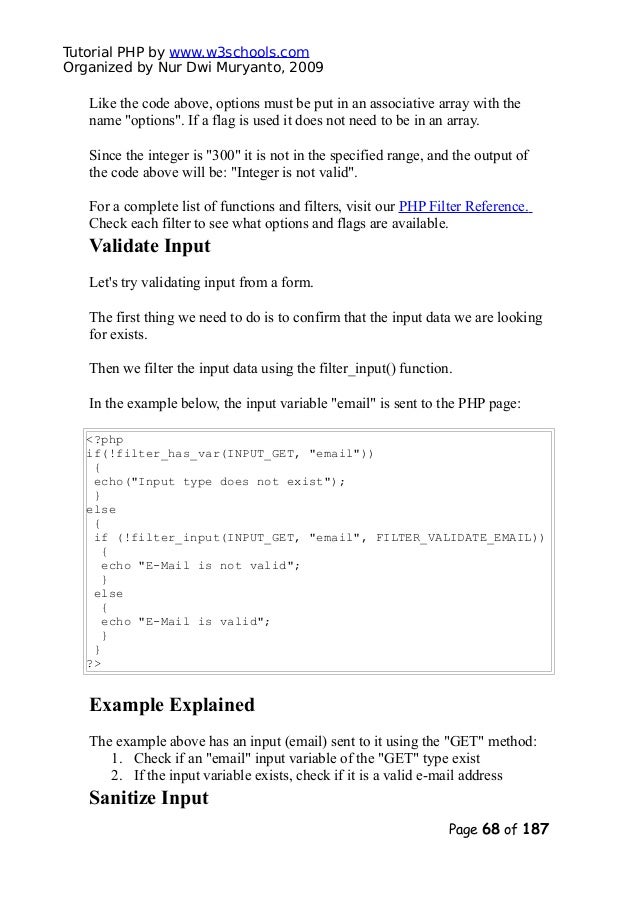 Php tutorial(w3schools) Php tutorial(w3schools)