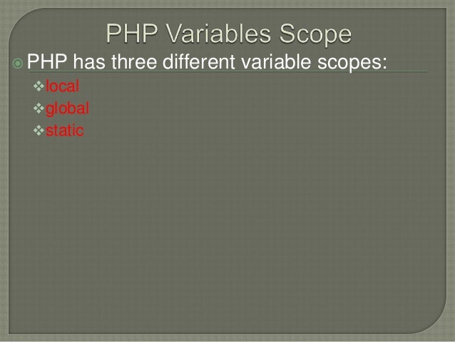 Php Variables