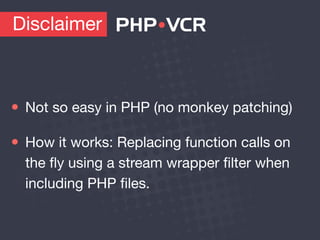 PHP-VCR Lightningtalk | PDF