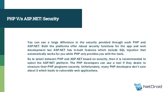 PHP Vs ASP.NET : How to Choose the Right One? | PPT