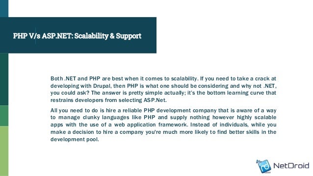 PHP Vs ASP.NET : How to Choose the Right One? | PPT
