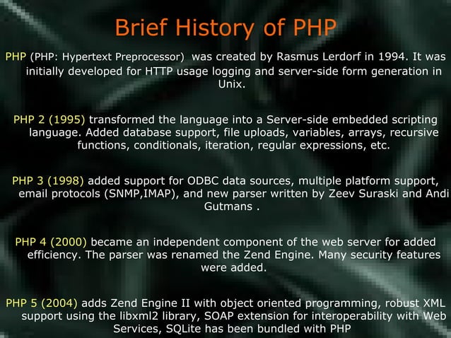Php Presentation | PPT