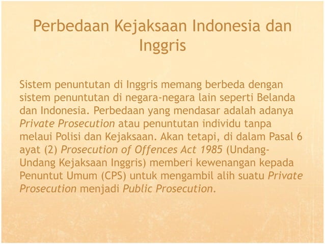Perbandingan sistem peradilan pidana indonesia dengan inggris | PDF
