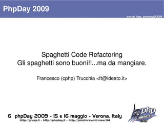 Spaghetti code refactoring | PPT