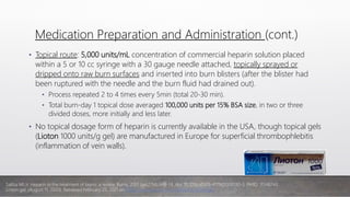 Heparin in burns By Linus Lay | PPTX | First Aid | Injuries