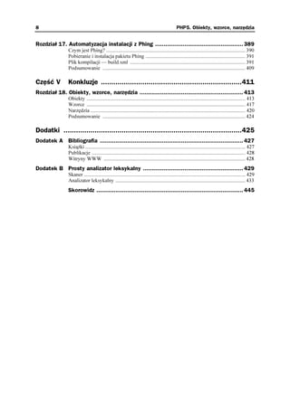 PHP5. Obiekty, wzorce, narzędzia | PDF