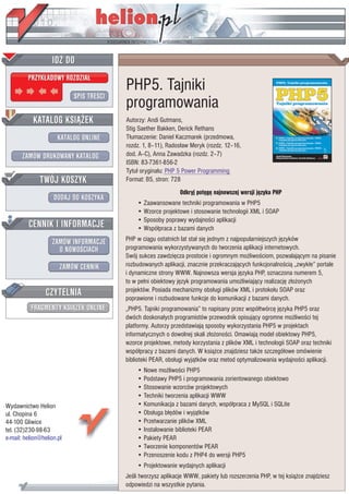 PHP5. Tajniki programowania | PDF