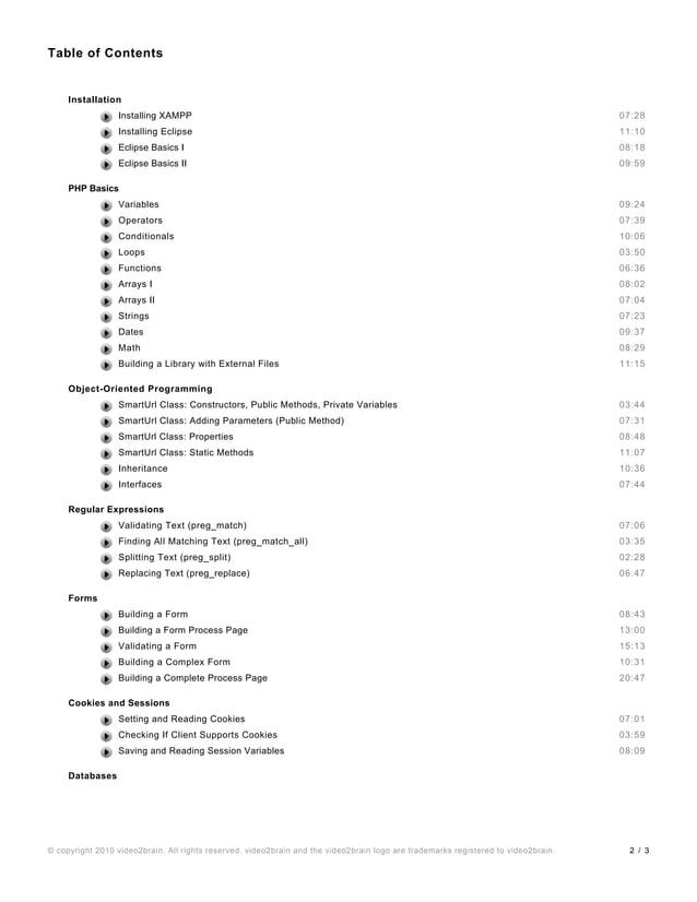 Php 5.3 tutorial list | PDF