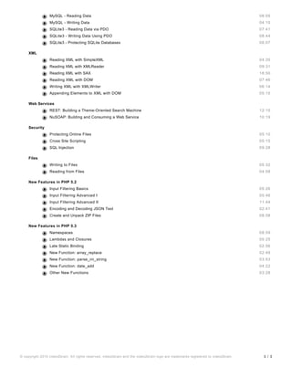 Php 5.3 tutorial list | PDF