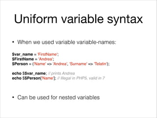 PHP 7.0 new features (and new interpreter) | PPT