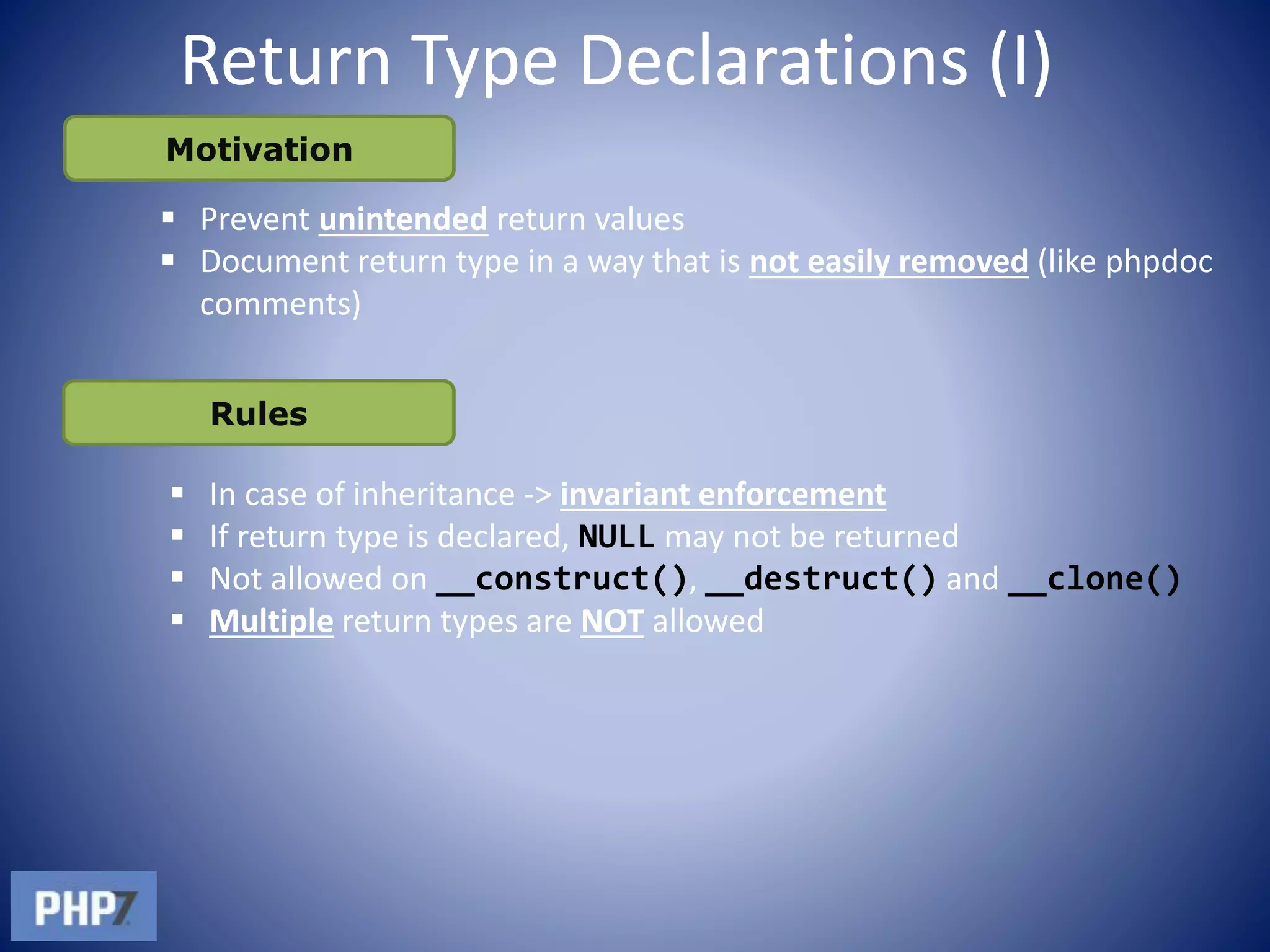 PHP7 - A look at the future | PPT