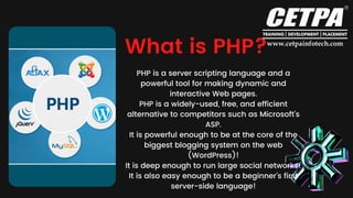 PHP AND ITS IMPORTANCE | PDF