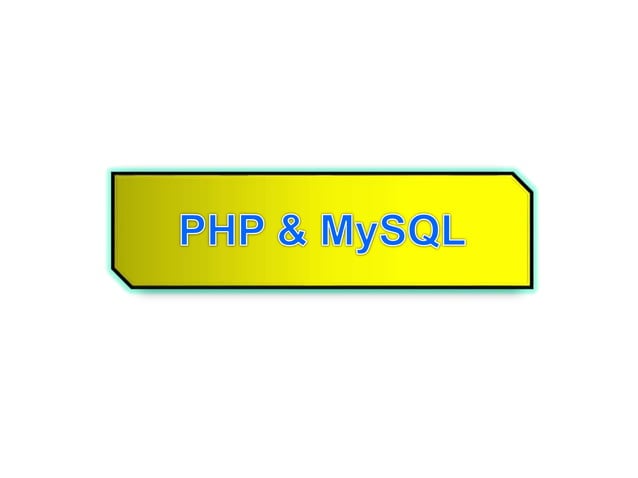 PHP and MySQL.pptx | Databases | Computer Software and Applications