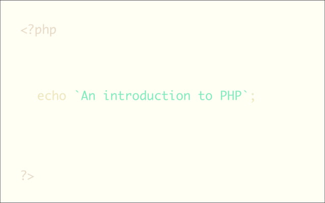 An Introduction to PHP... and Why It's Yucky! | PPT