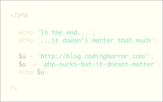 An Introduction to PHP... and Why It's Yucky! | PPT