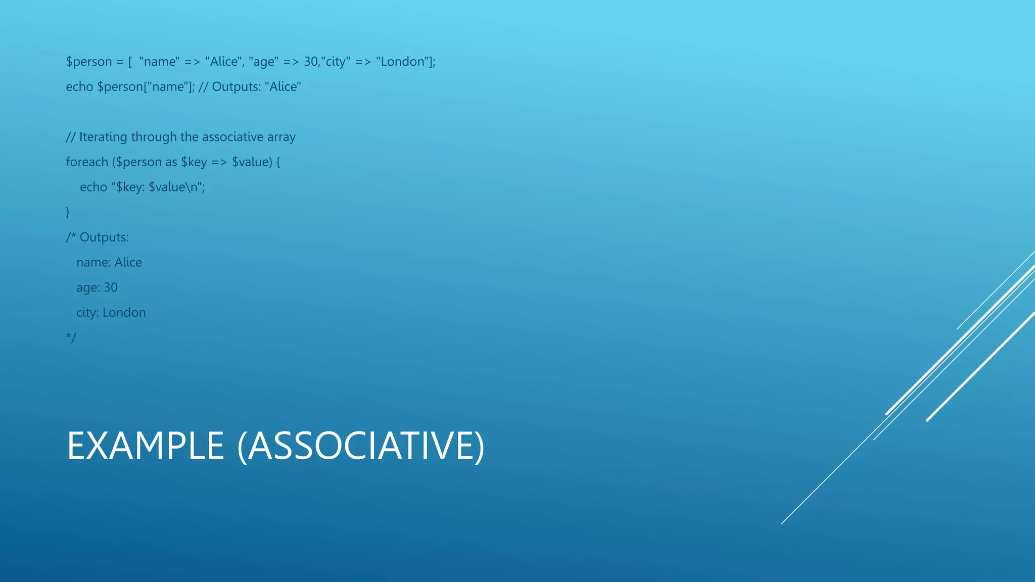 PHP Arrays_Introduction | PPTX PHP Arrays_Introduction | PPTX