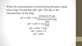 pH partition theory of drug absorption | PPTX