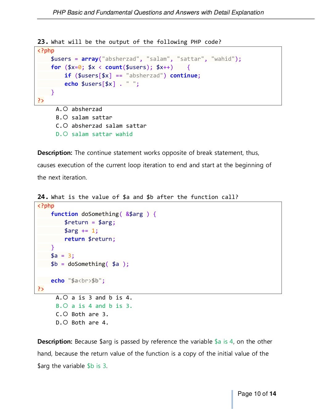 PHP Basic and Fundamental Questions and Answers with Detail Explanati…