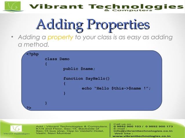 Php Introduction To Object Oriented Programming With Php Ppt Programming Languages Computing