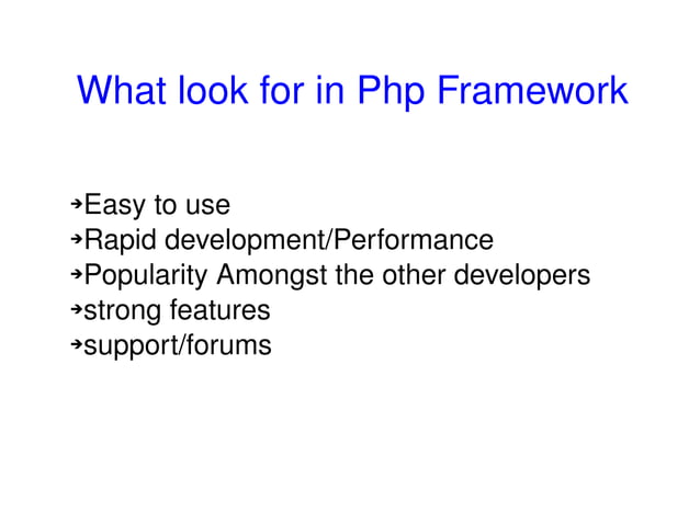 Phpbasics And Php Framework Ppt 8879