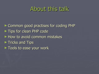 Php Best Practices | PPT