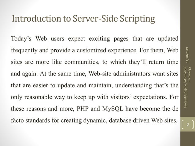 server side scripting basics | PPT