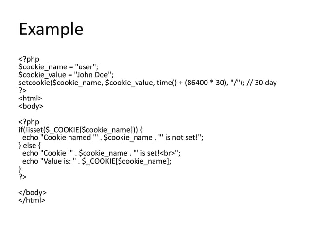 PHP COOKIES AND SESSIONS | PPTX | Web Development | Internet