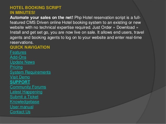 Php cms based hotel reservation script by eicra soft