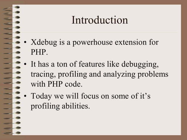 Php Code Profilingusingxdebug Ppt