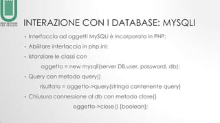 Php concetti chiave di base | PPTX | Databases | Computer Software and Applications