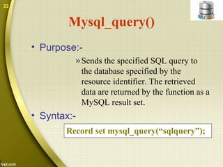 Php connectivitywithmysql | PPT